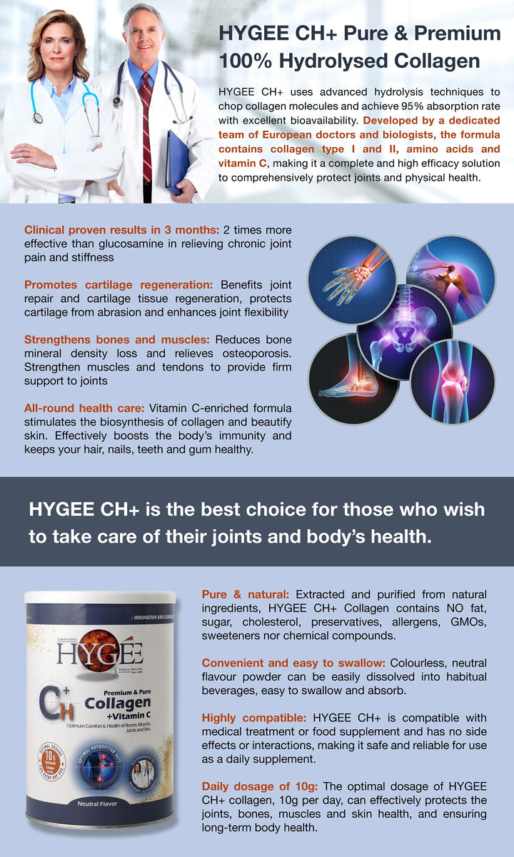 HYGEE CH+ Pure & Premium Hydrolysed Collagen – Global Care 300g ...